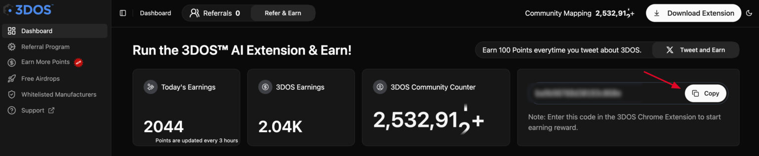 3DOS Network DePIN: Earn with Browser Extension – SinhMMO