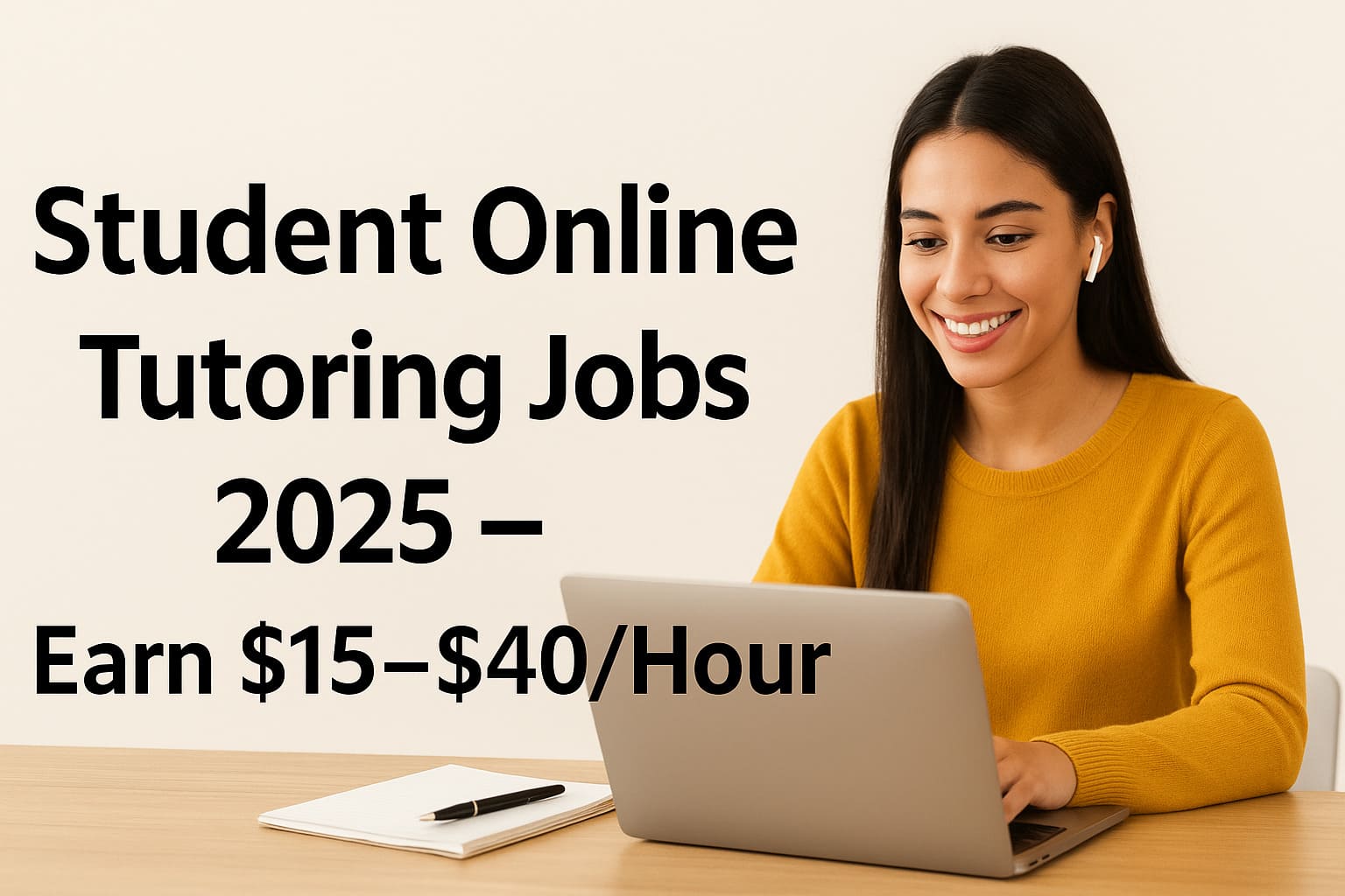 Student Online Tutoring Jobs 2025 – Earn $15–$40/Hour – SinhMMO