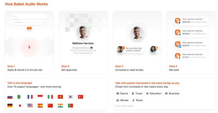 How to Make Money with Your Voice on Babel Audio – SinhMMO